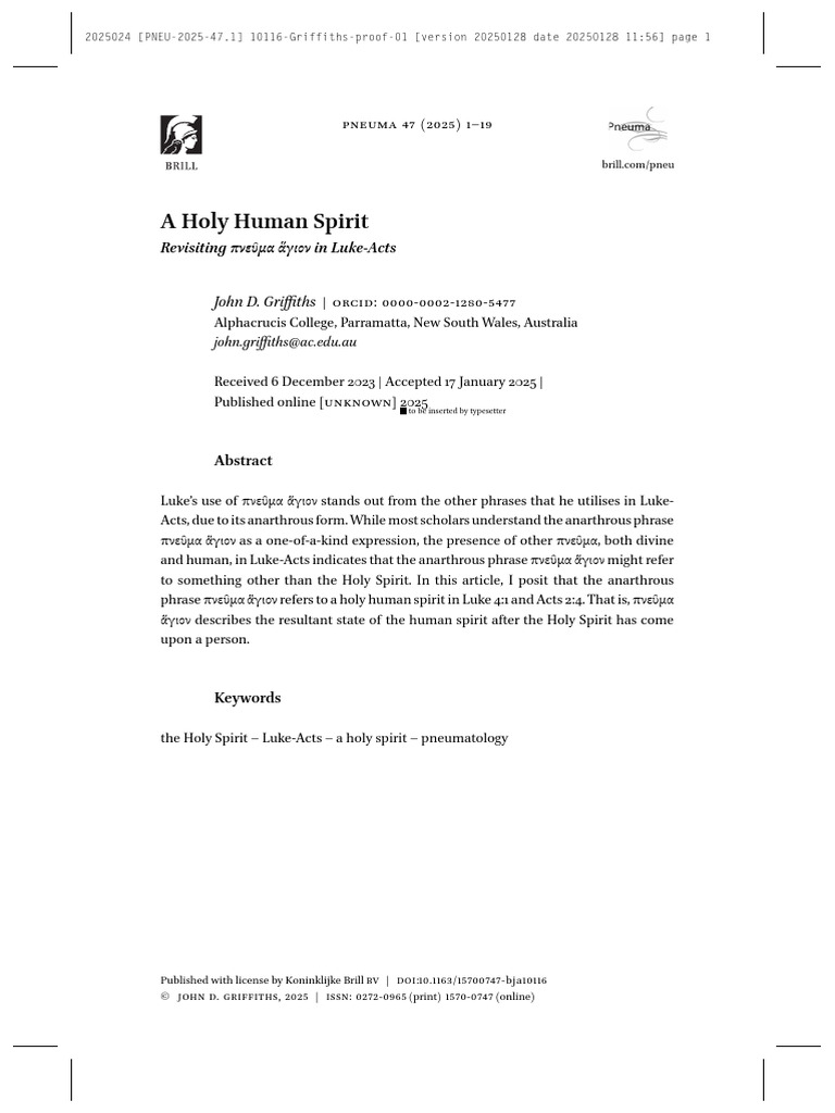 A Holy Human Spirit Revisiting | PDF | Book Of Daniel | Acts Of The ...