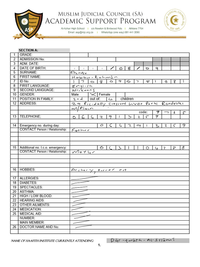 Asp Learner Info Sheet-1 | PDF