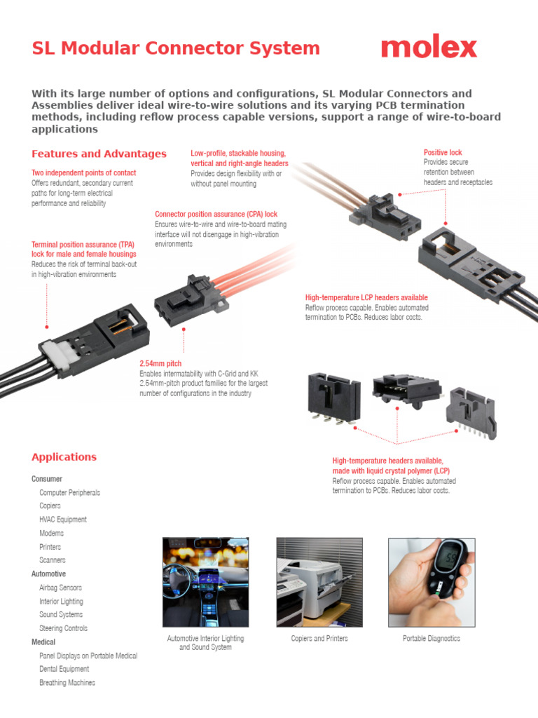 MOLEX SL Modular Connector System | PDF | Electrical Connector ...