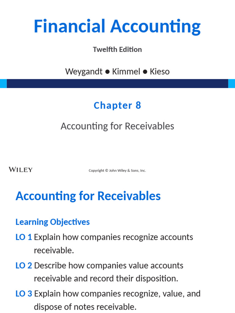 Chapter 8 Accounts Receivables | PDF | Bad Debt | Debits And Credits