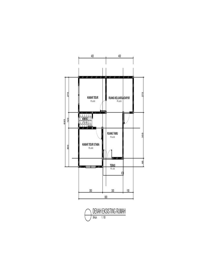Denah Eksisting Dan Rencana Oke 2 | PDF