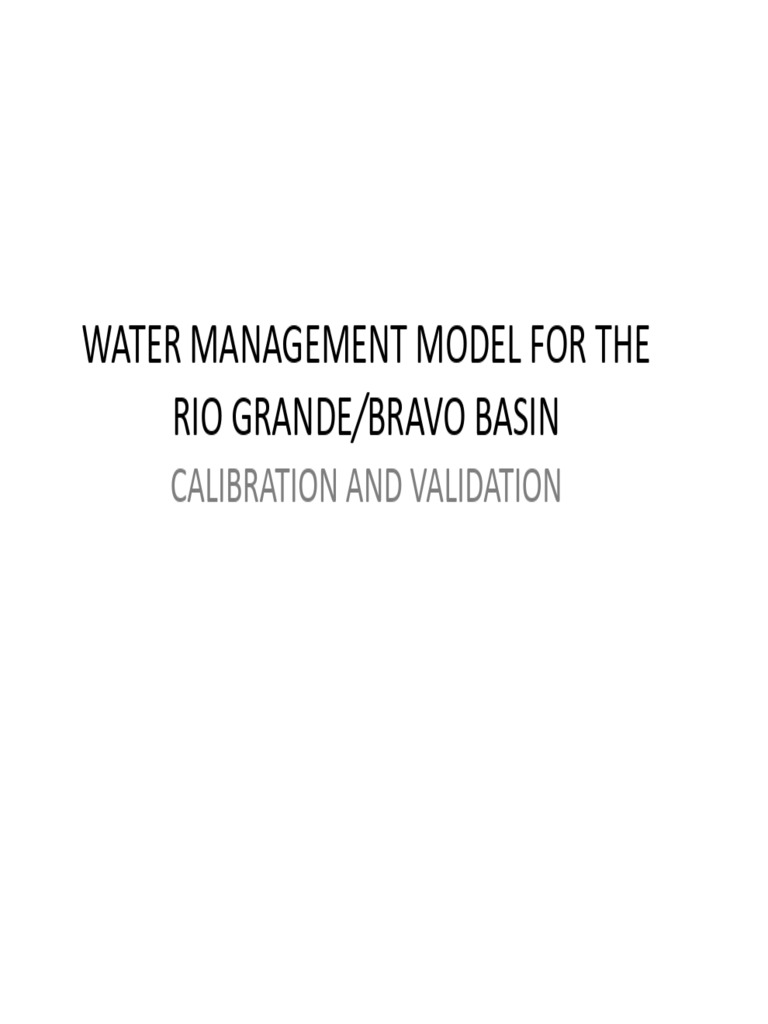 Rio Grande Water Management Model Analysis | PDF | Rio Grande | Hydrology