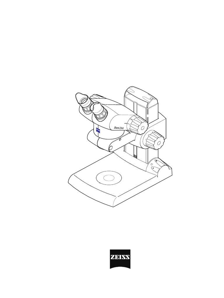 Stemi DV4 Microscope Operating Manual | PDF | Zoom Lens | Camera