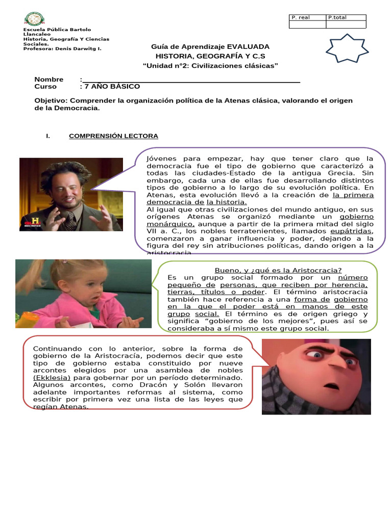 Guia Evaluada Historia 12 de Junio | PDF