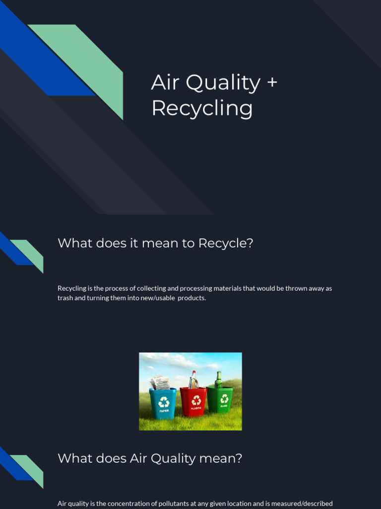 Recycling and Air Quality | PDF