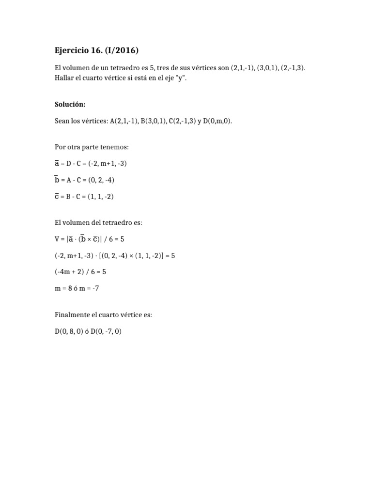 Ejercicio Tetraedro | PDF