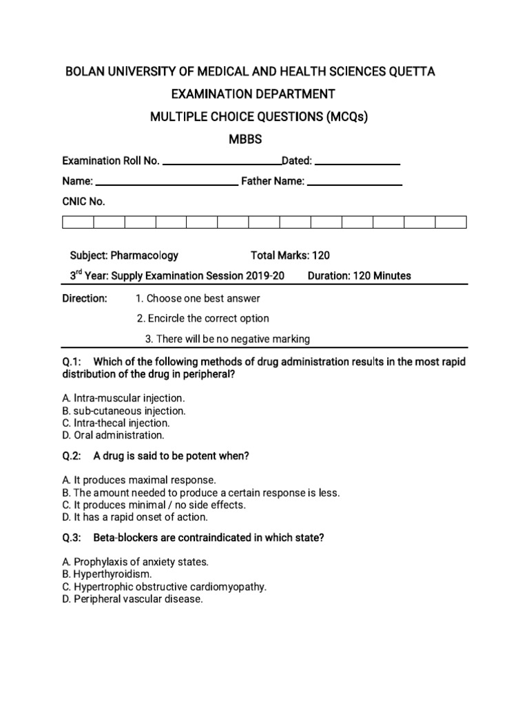 3rd Year Annual Examination Session 2021-22 | PDF | Nonsteroidal Anti ...