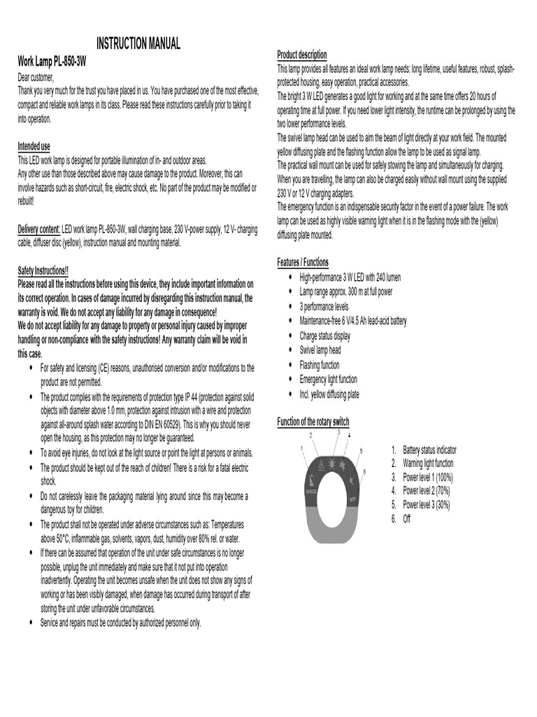 Manual 312208 PL 850 EN | PDF | Battery Charger | Rechargeable Battery