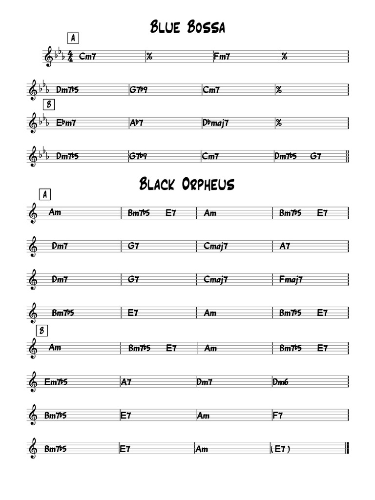 Blue Bossa - Black Orpheus | PDF