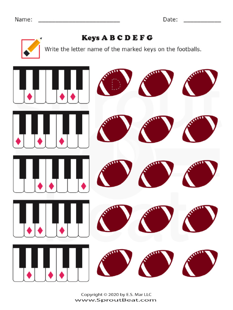 Note Naming Keyboard | PDF