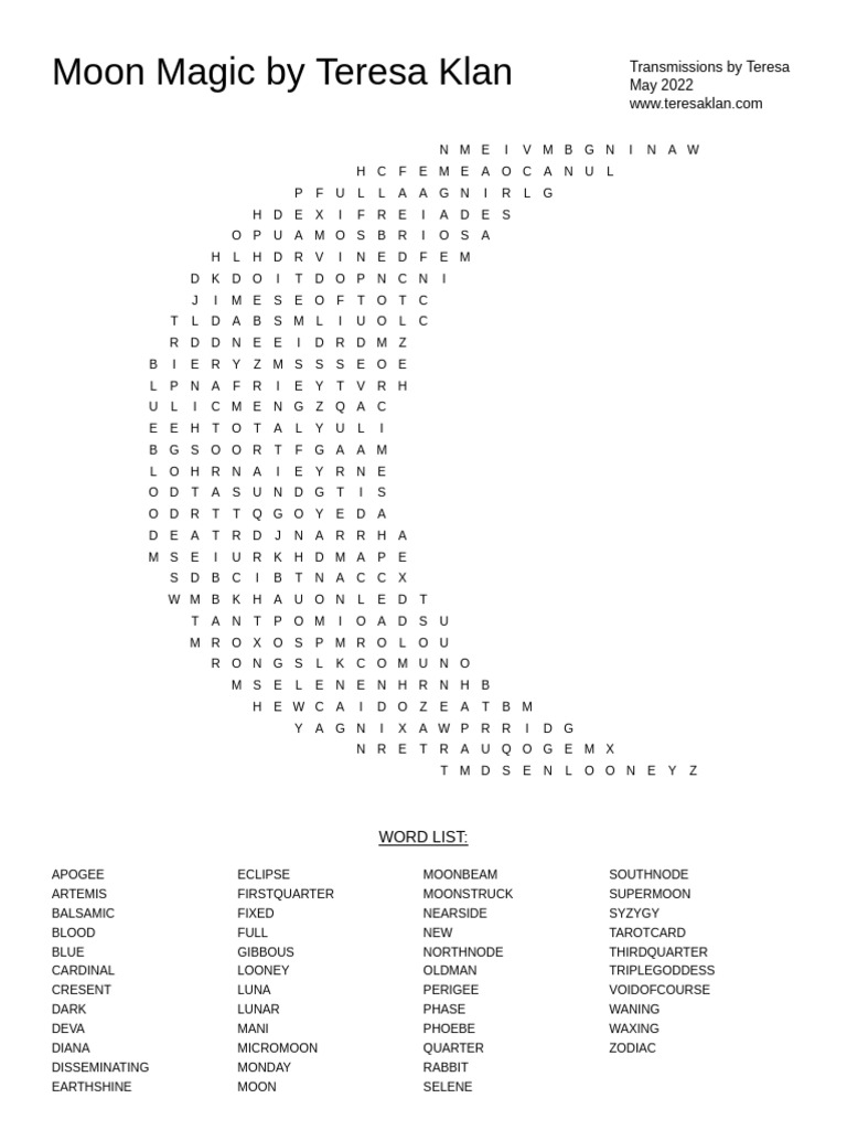 Moon Magic Insights by Teresa Klan | PDF | Celestial Mechanics | Moon