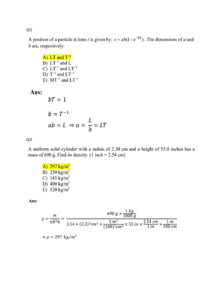 CH1 Suggested Problems | PDF