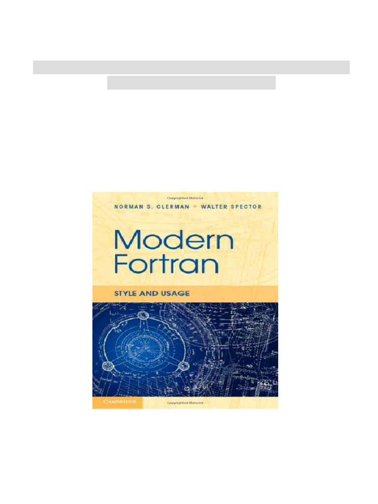 Modern Fortran Style and Usage 1st Edition Clerman N.S. Download | PDF ...
