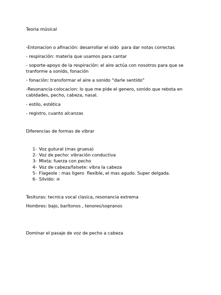 Bases de Canto | PDF