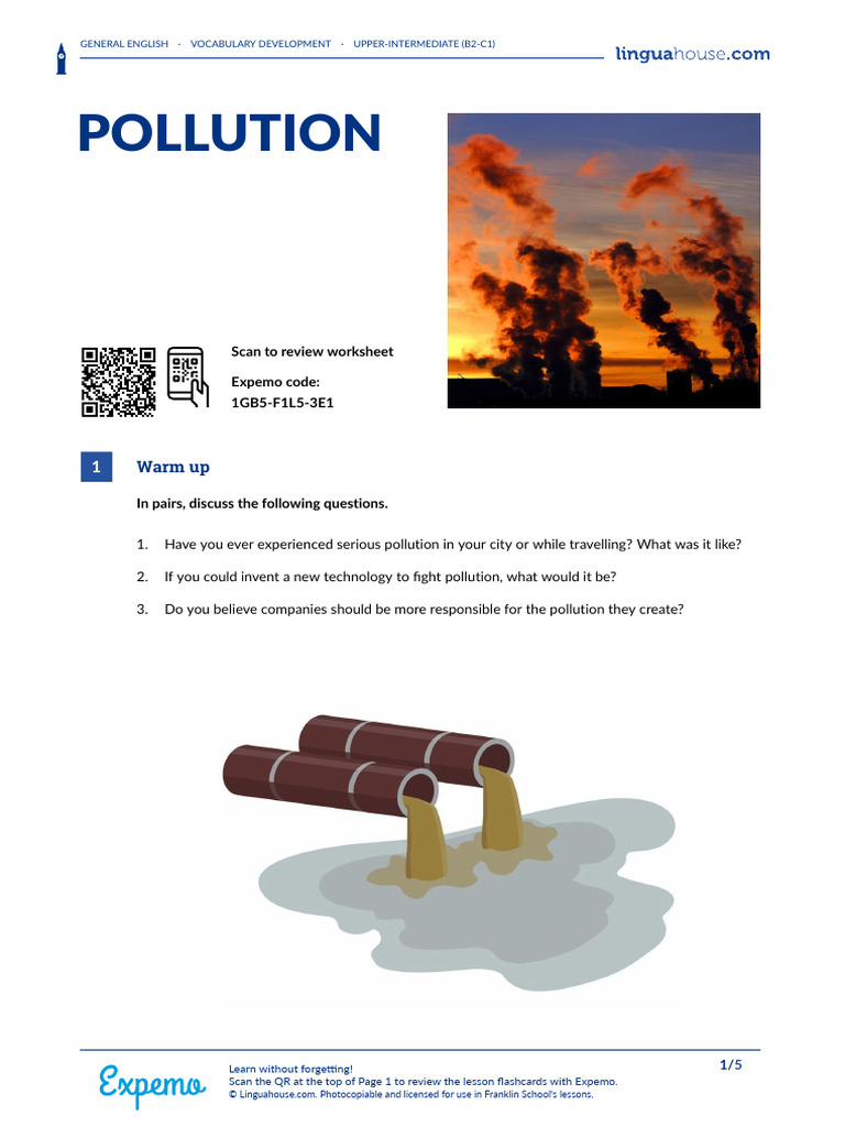 Pollution British English Student B2 C1 - 1 | PDF | Pollution | Waste