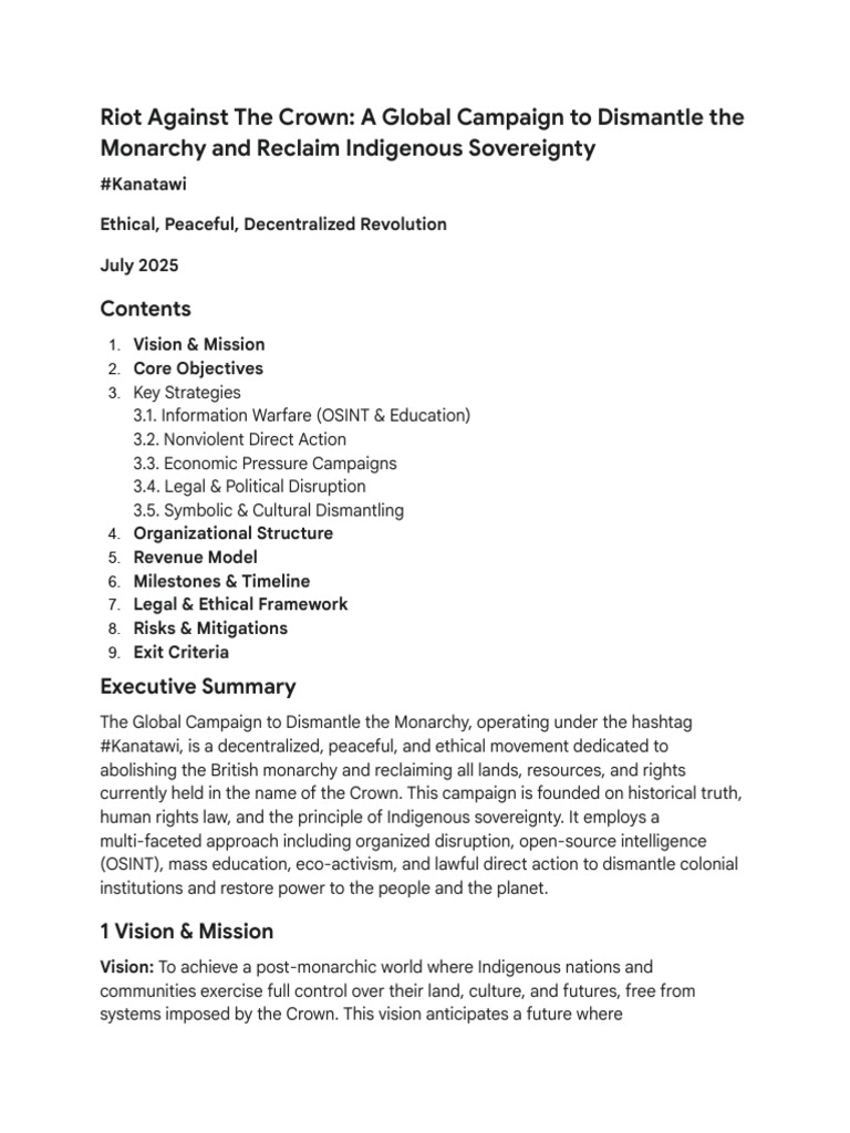 Riot Against The Crown - A Global Campaign To Dismantle The Monarchy ...