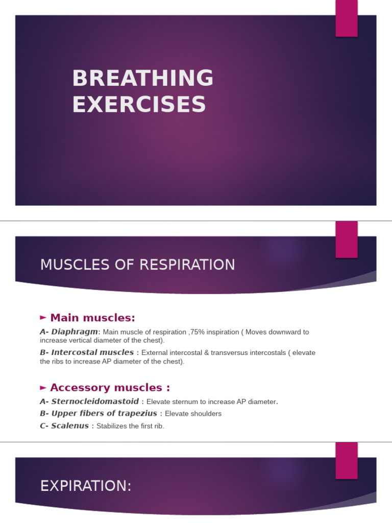 Breathing Exercises | PDF | Breathing | Thorax