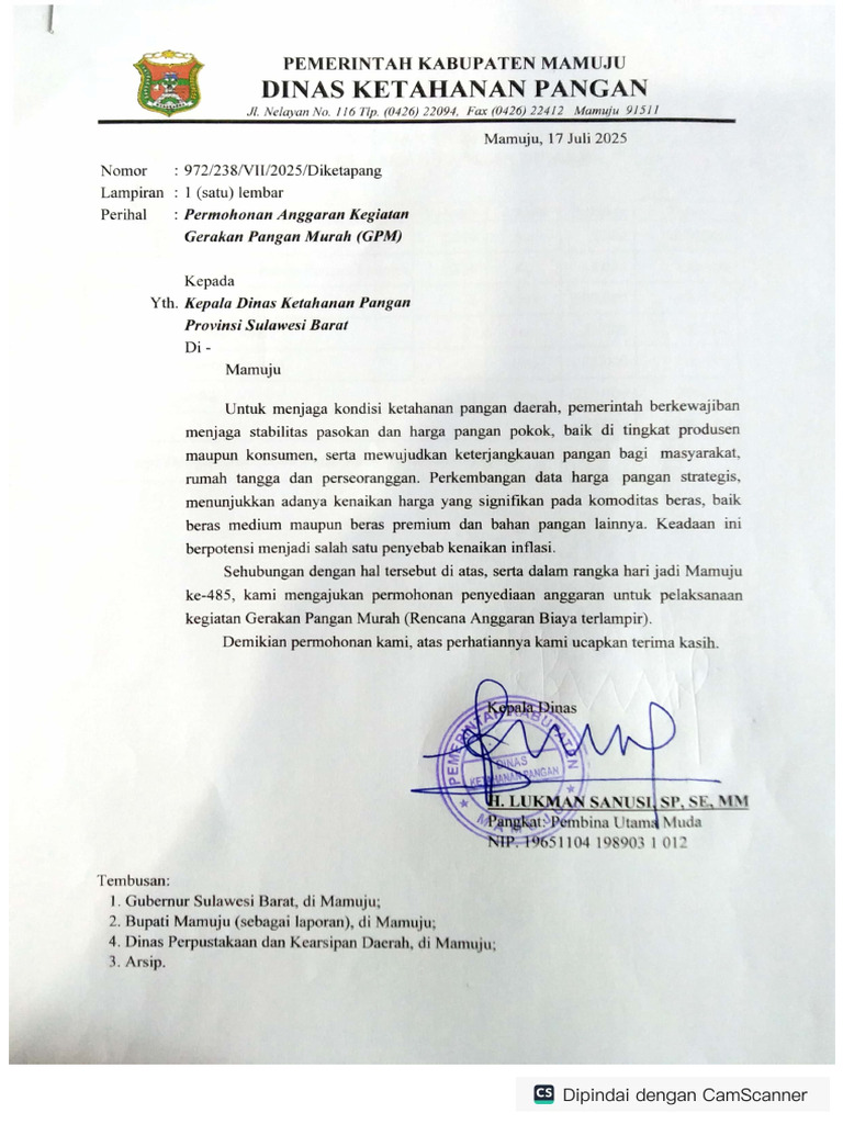 Surat Permohonan GPM Tgl. 18 Juli 2025 | PDF