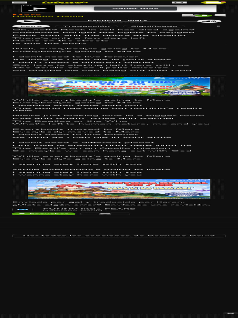 Mars - Damiano David | PDF