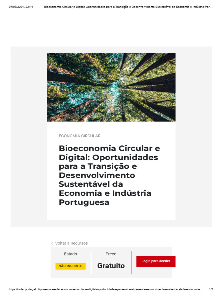 Oportunidades da Bioeconomia Circular em Portugal | PDF | Economia ...