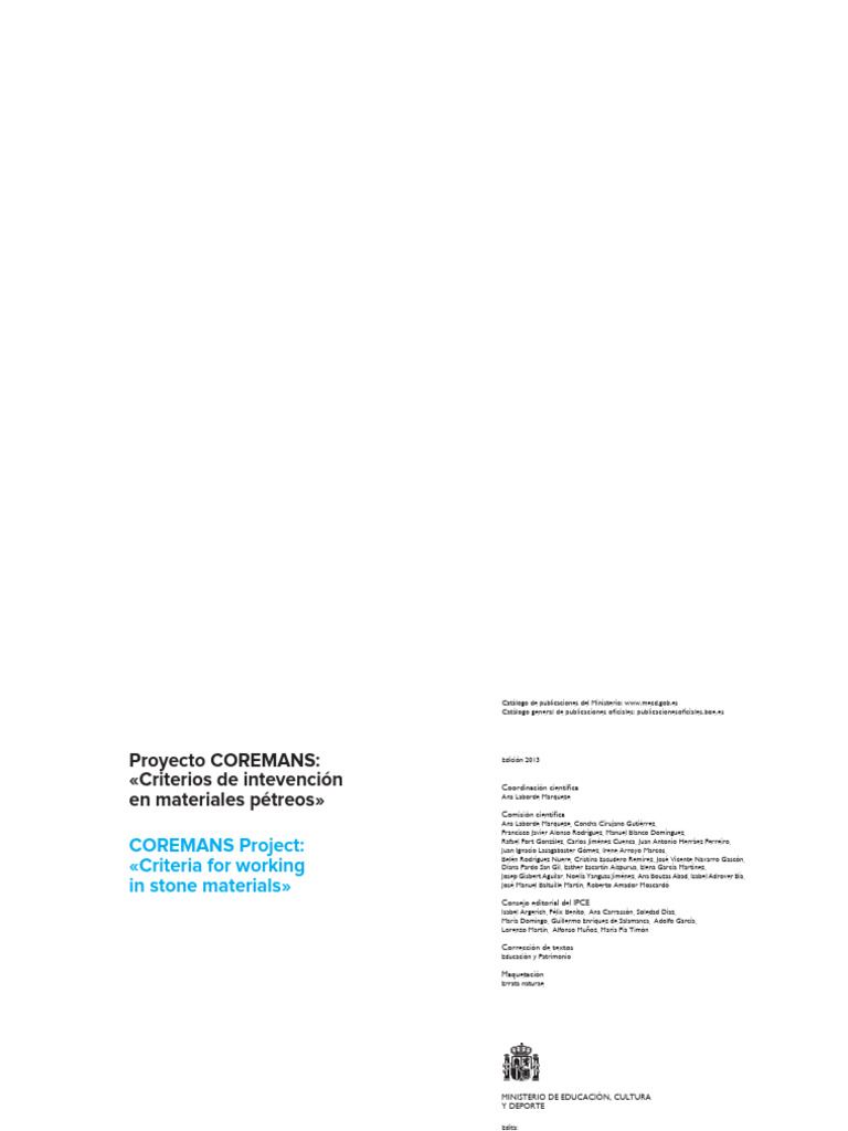 Criterios de Intervención en Pétreos | PDF | Patrimonio cultural ...