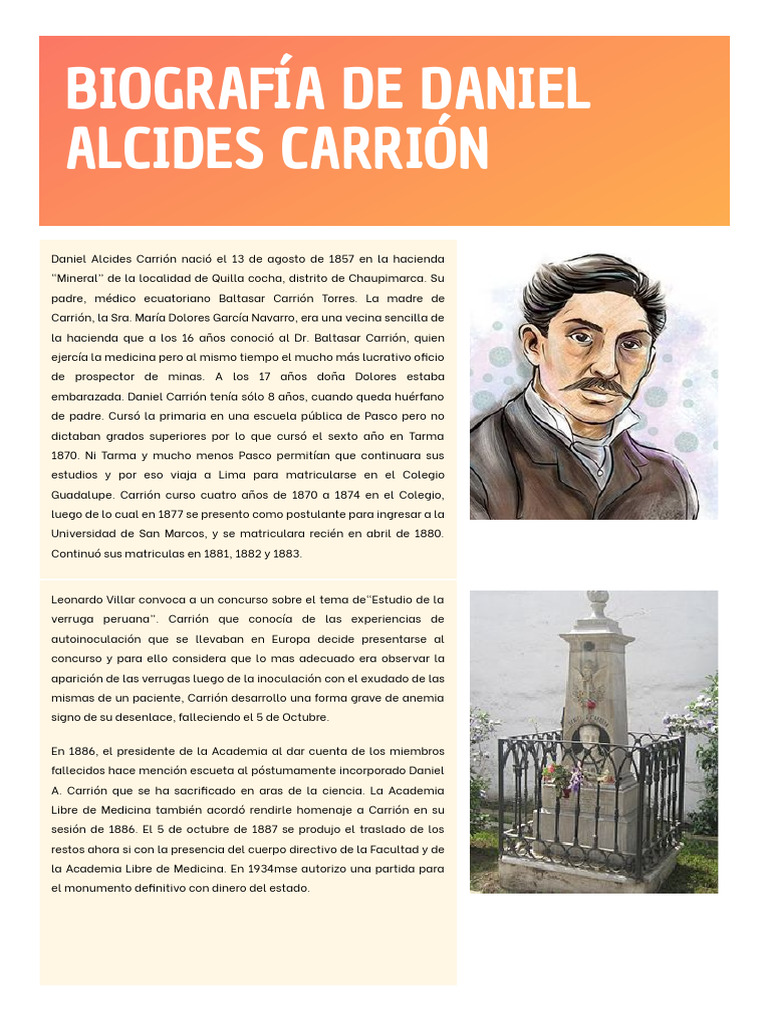Biografia Daniel Alcides Carrion | PDF