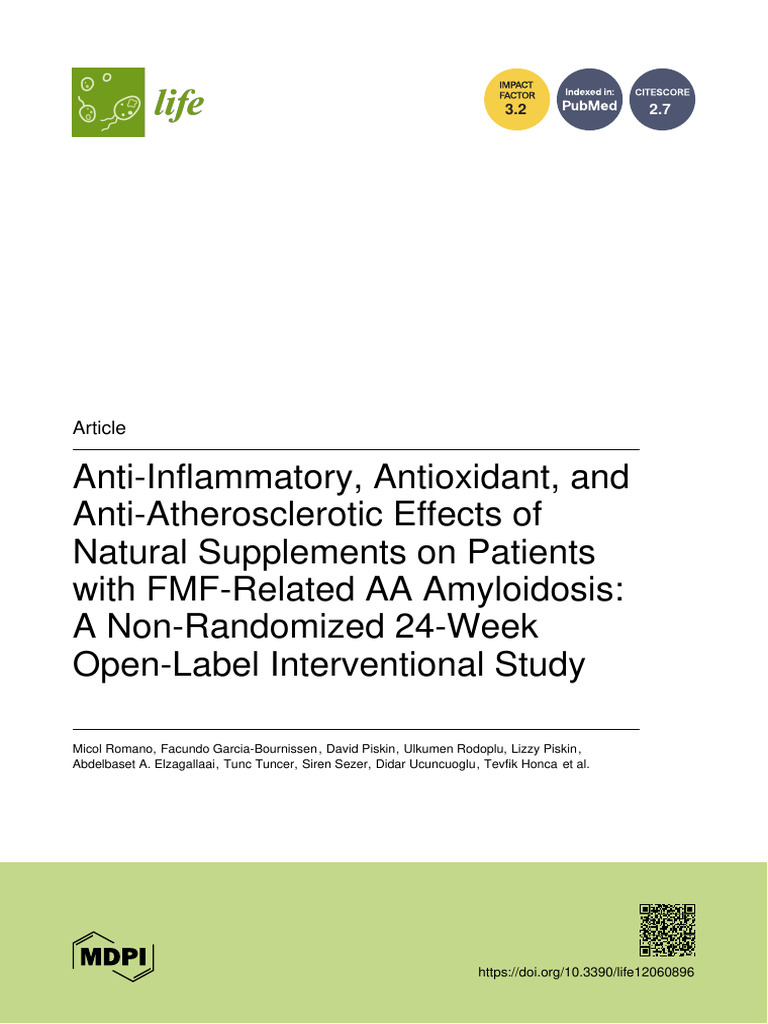 Anti-Inflammatory, Antioxidant, and | PDF | Inflammation | Endothelium