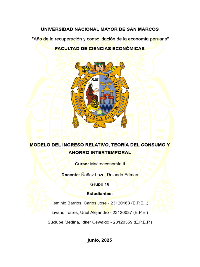 Grupo 18 - Trabajo Final Macro | PDF | Ahorro | Consumo (economía)