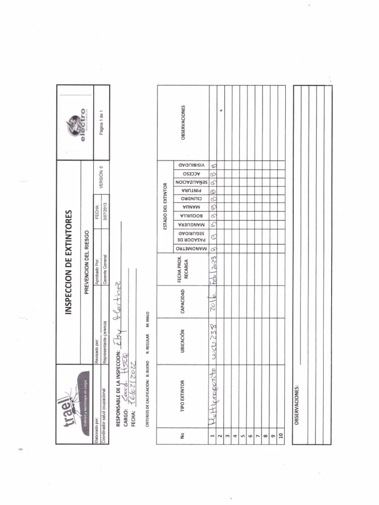 Inspeccion Extintor - Wcu238 | PDF