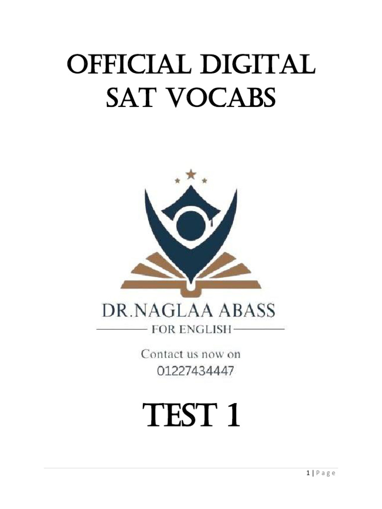 DR - Naglaa Abass (Digital SAT Vocabs) | PDF