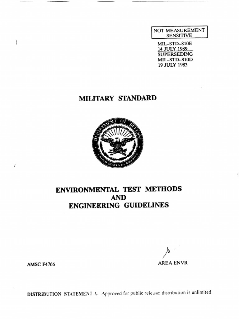 Military Standard Test Methods 1989 | PDF | Aircraft | Vehicles