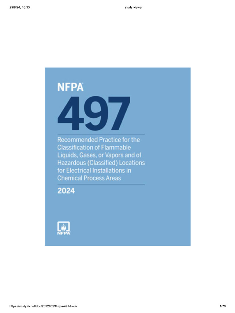 Nfpa 497-2024 | PDF