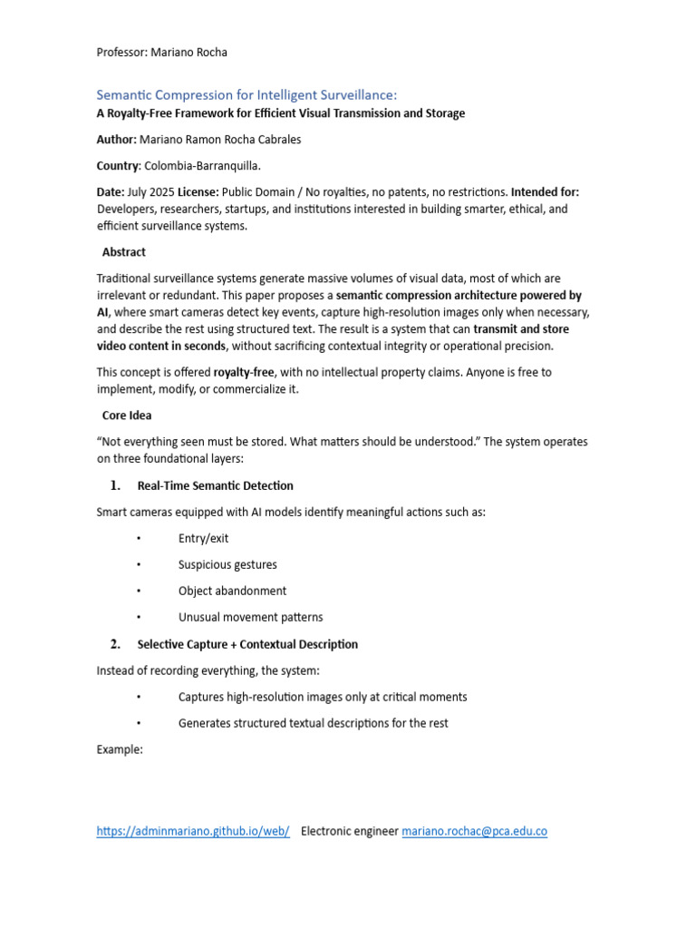 Semantic Compression For Intelligent Surveillance | PDF | Data Compression | Artificial Intelligence