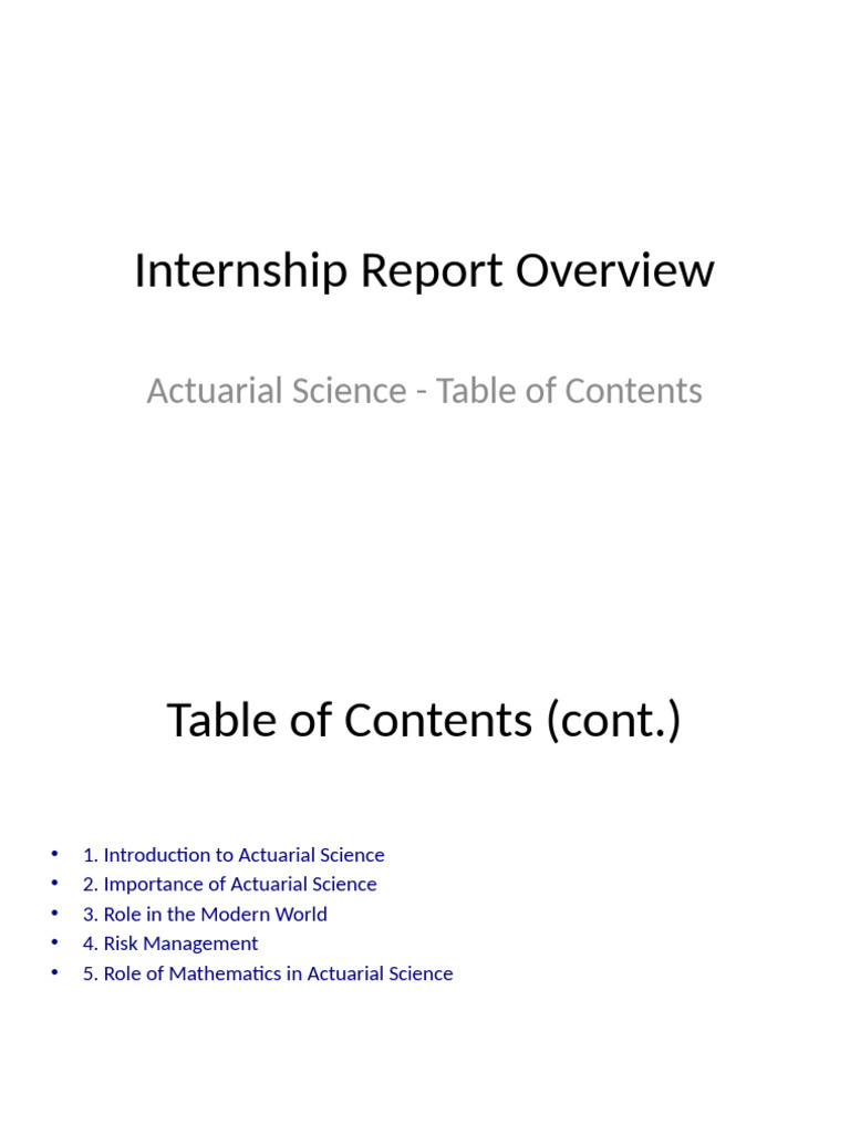 Actuarial Science Presentation Insights | PDF