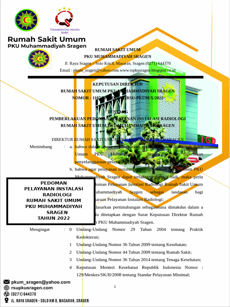 Pedoman Pelayanan Radiologi 2022 | PDF