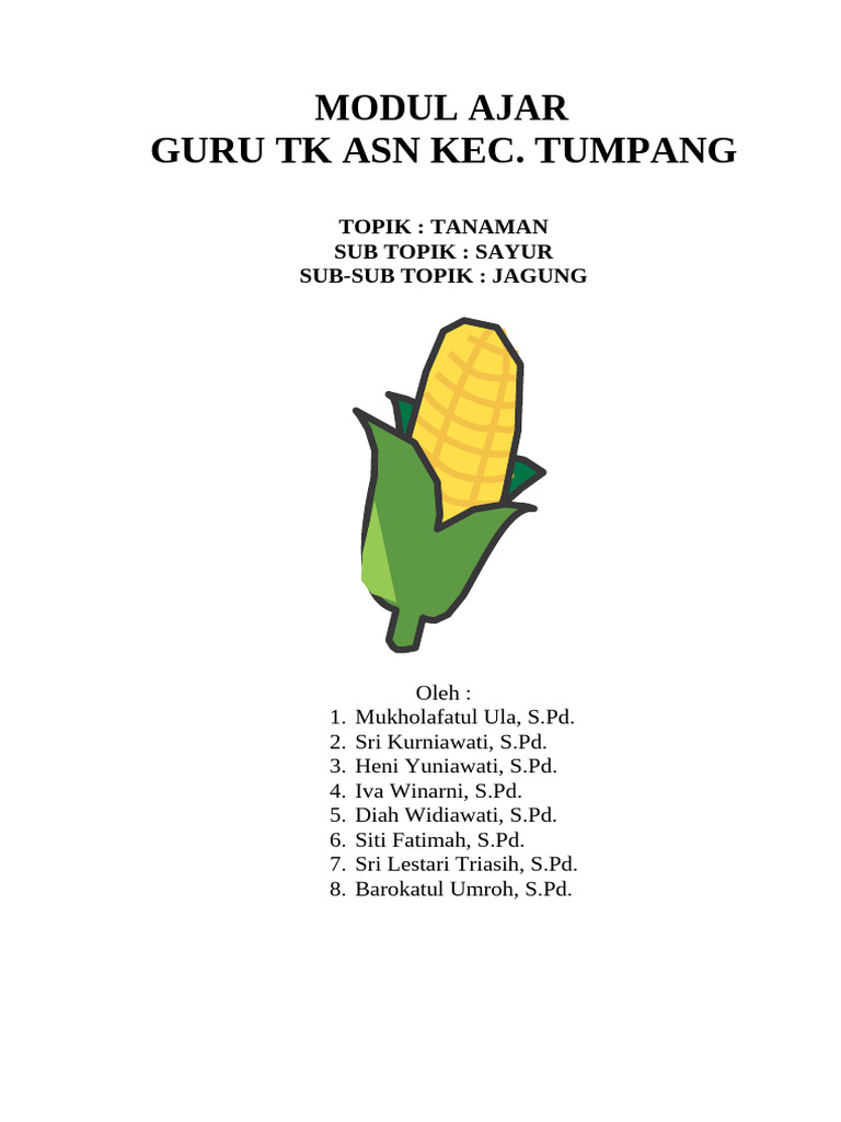 Modul Ajar Workshop Asn TK Kec. Tumpang | PDF