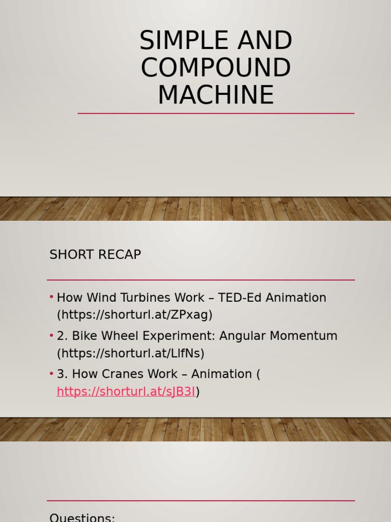 Simple and Compound Machine Is | PDF | Machines | Force