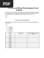 POMS Mood States Questionnaire | PDF | Emotions | Psychology