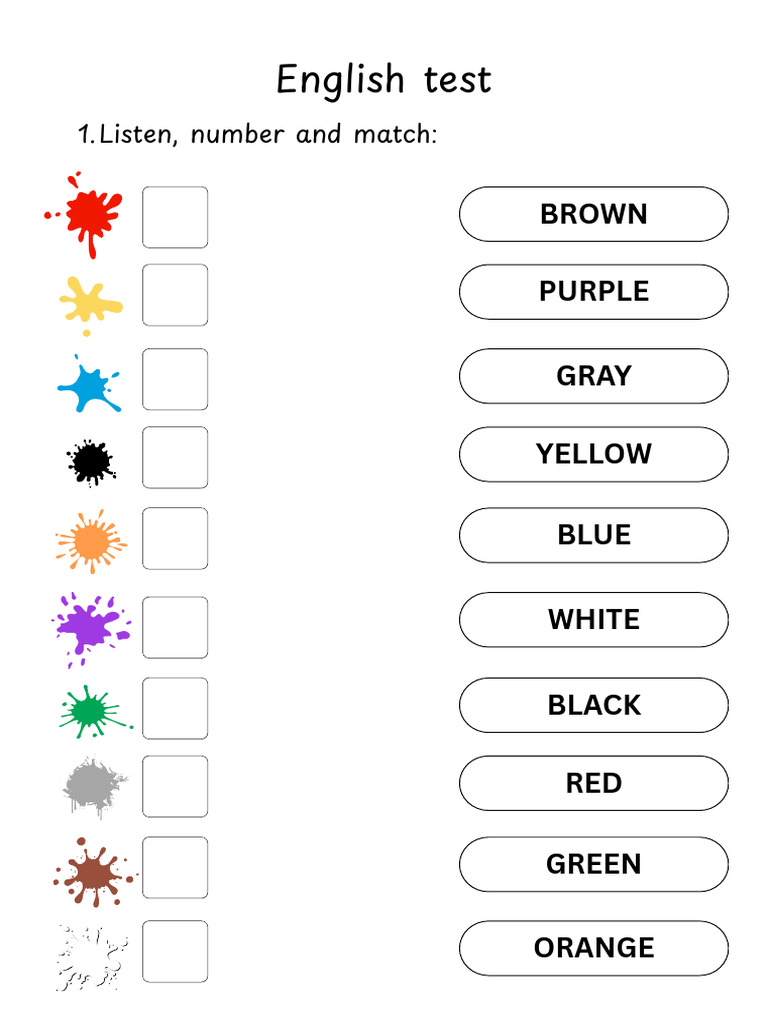 Color Recognition Test | PDF