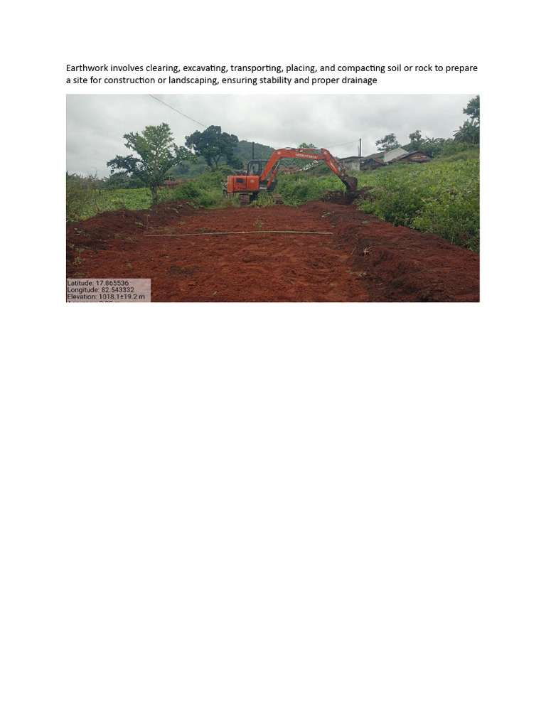 Singavaram Earthwork Process | PDF