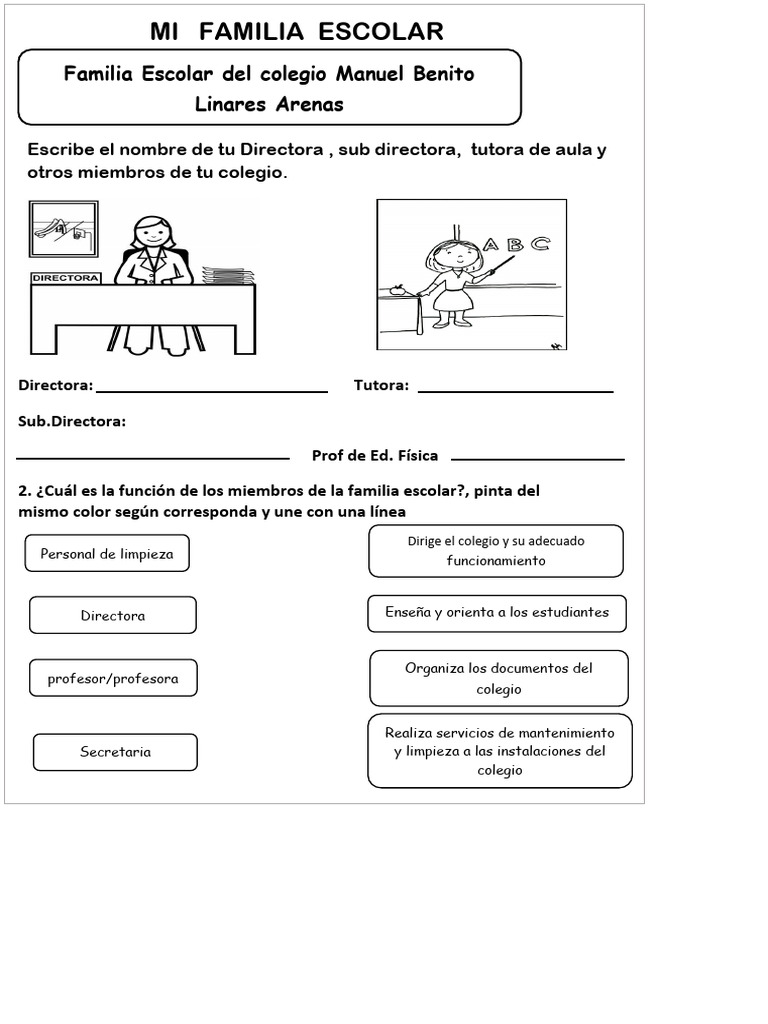 Mi Familia Escolar: Roles y Miembros | PDF