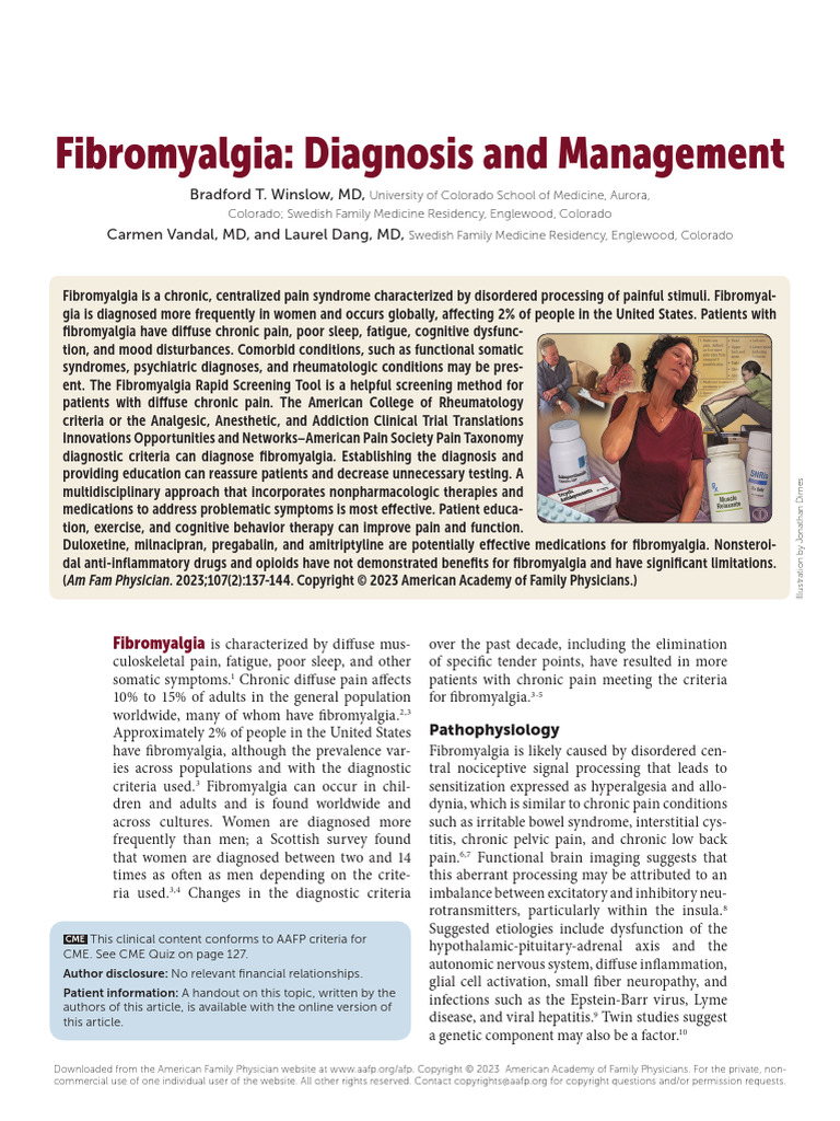 Fibromyalgia Diagnosis and Management Guide | PDF | Fibromyalgia ...