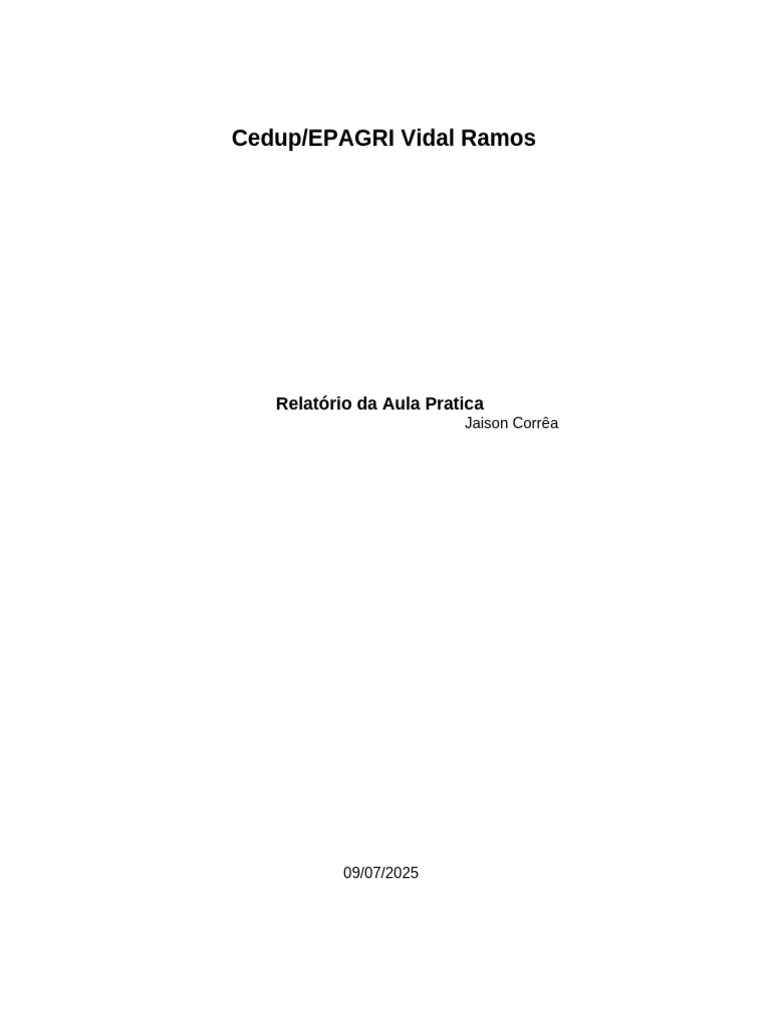 Cedup-EPAGRI Vidal Ramos | PDF | Raiz | Agricultura
