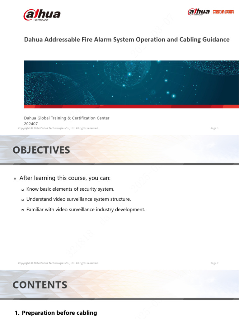 DHSA-IfP Dahua Addressable Fire Alarm System Operation and Cabling ...