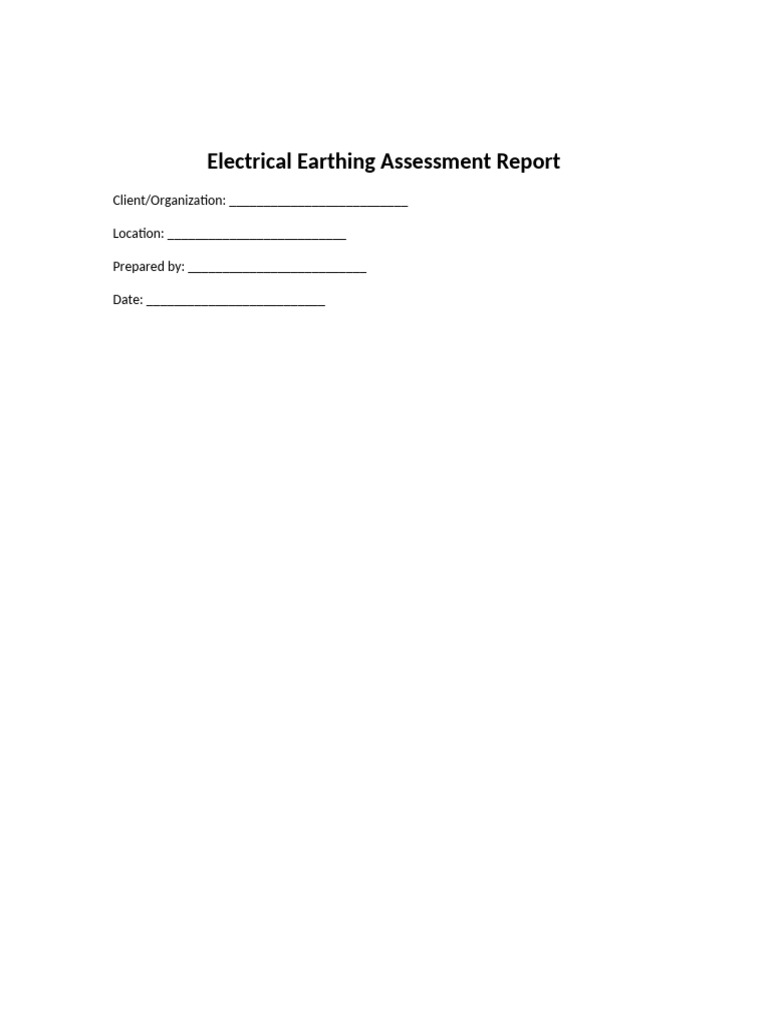 Electrical Earthing Report With Photos Tables | PDF