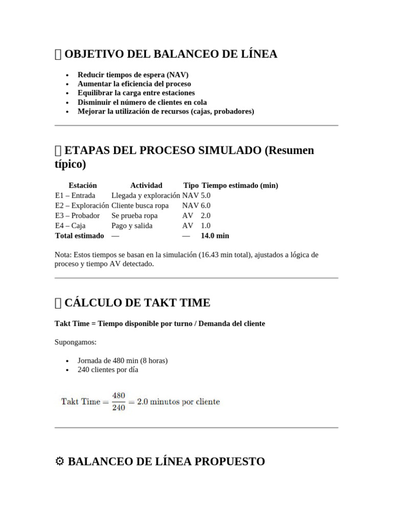 Balanceo de Línea | PDF