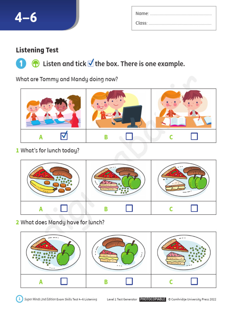 SM2 L1 ExamSkills U456 Listening AnswerKeys | PDF