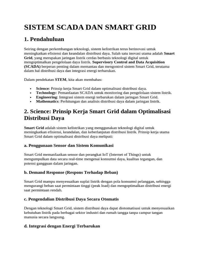 Sistem Scada Dan Smart Grid | PDF