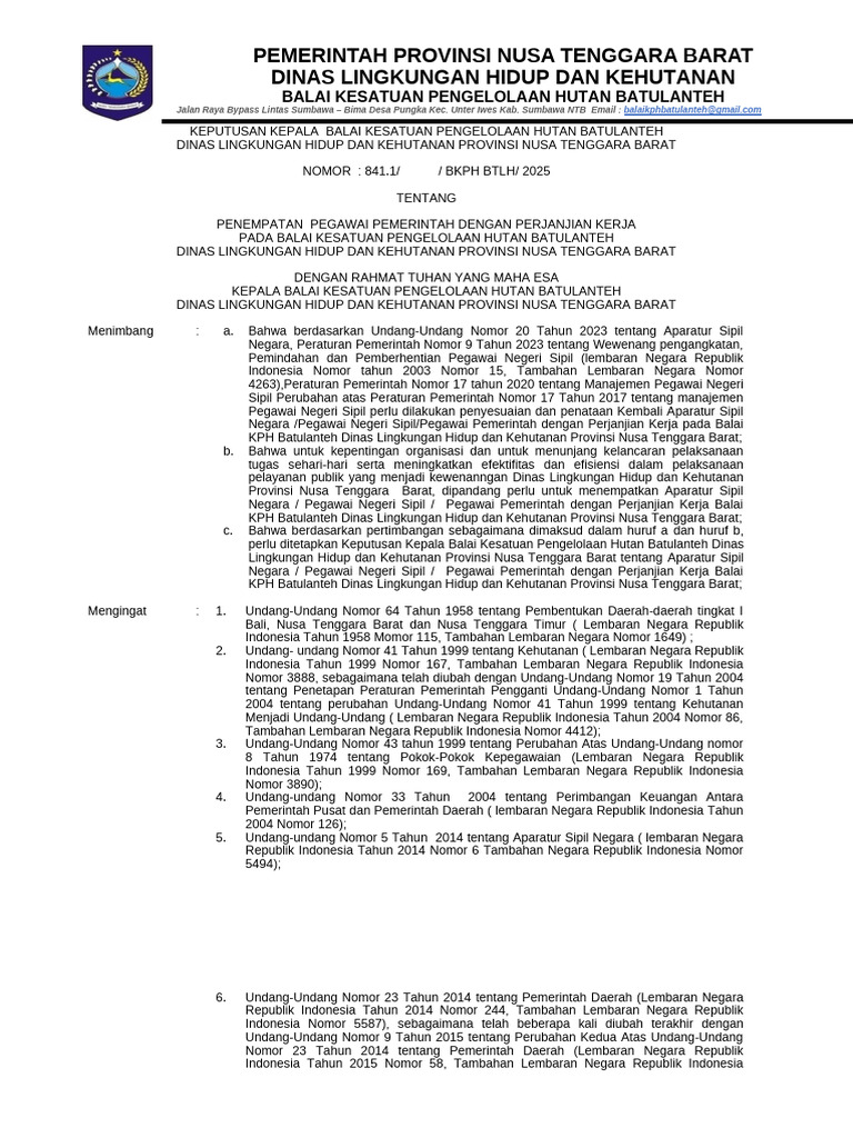SK p3k Joni Setiawan | PDF
