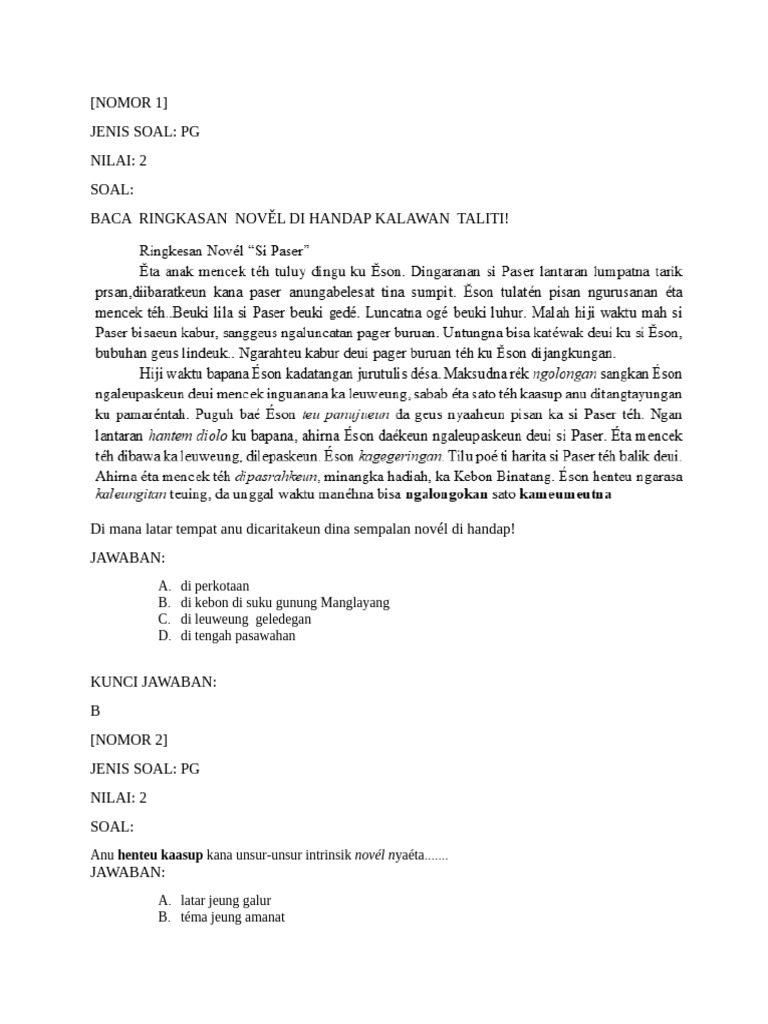 Asat Kelas 9 B Sunda | PDF